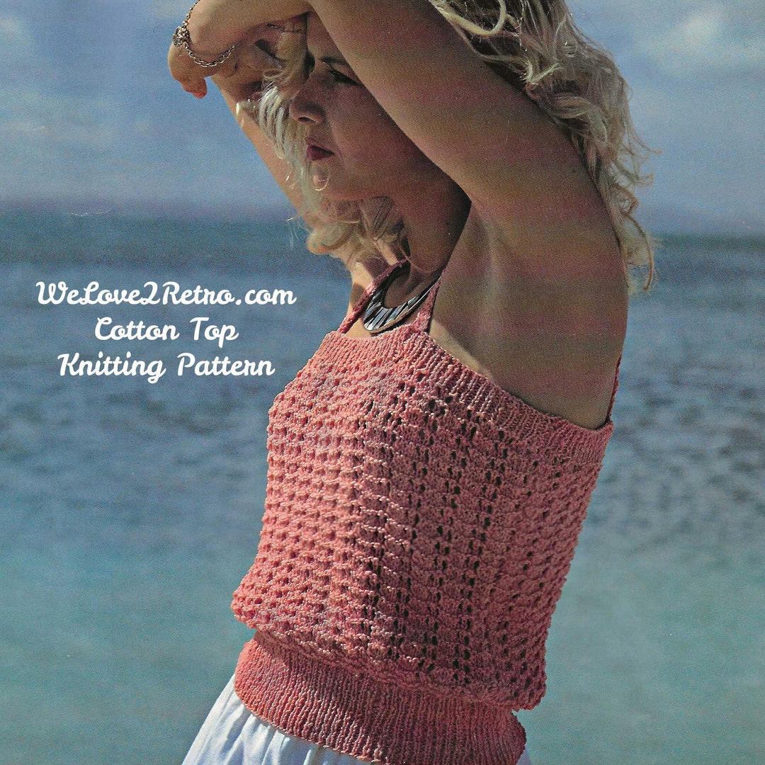 307 Ladies Summer Top KNITTING PATTERNS, Retro Summer Top Knitting ...