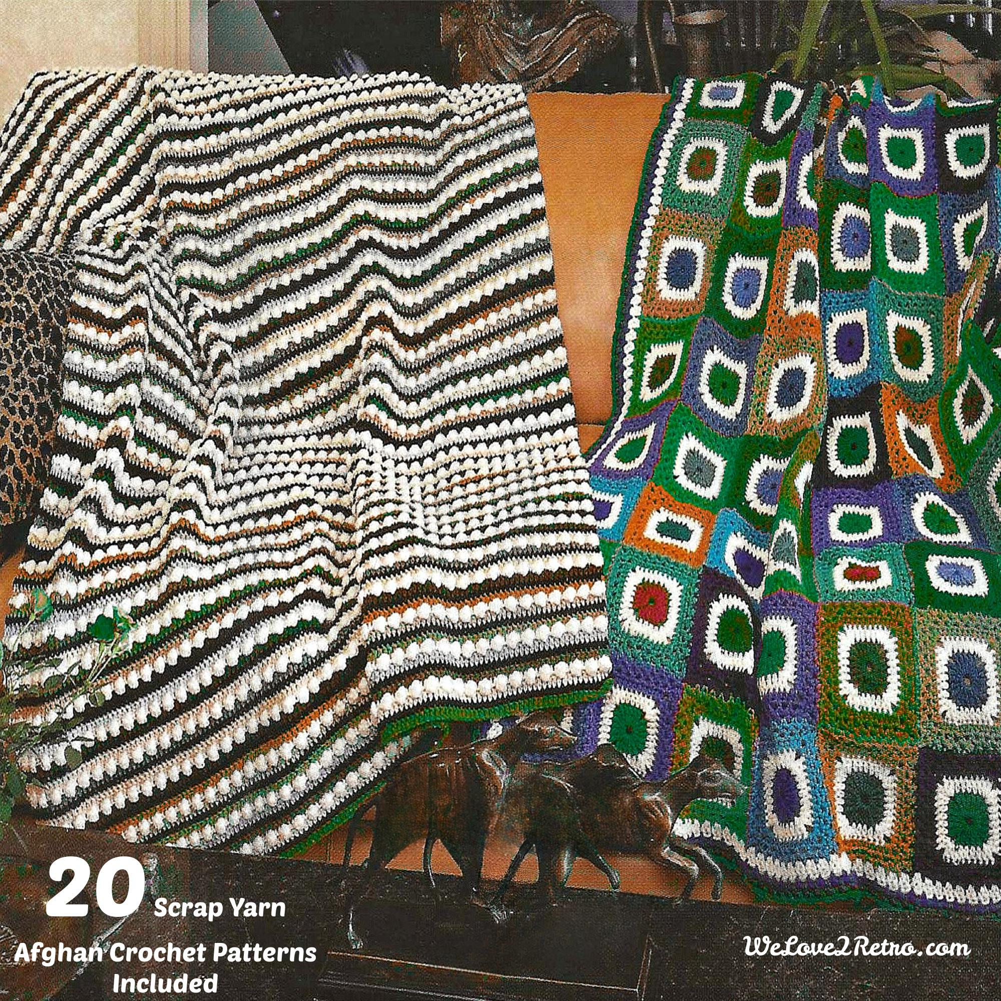 RETIREMENT-SALE*** Scrap Yarn Afghan Crochet Pattern PDF – 20 Easy ...