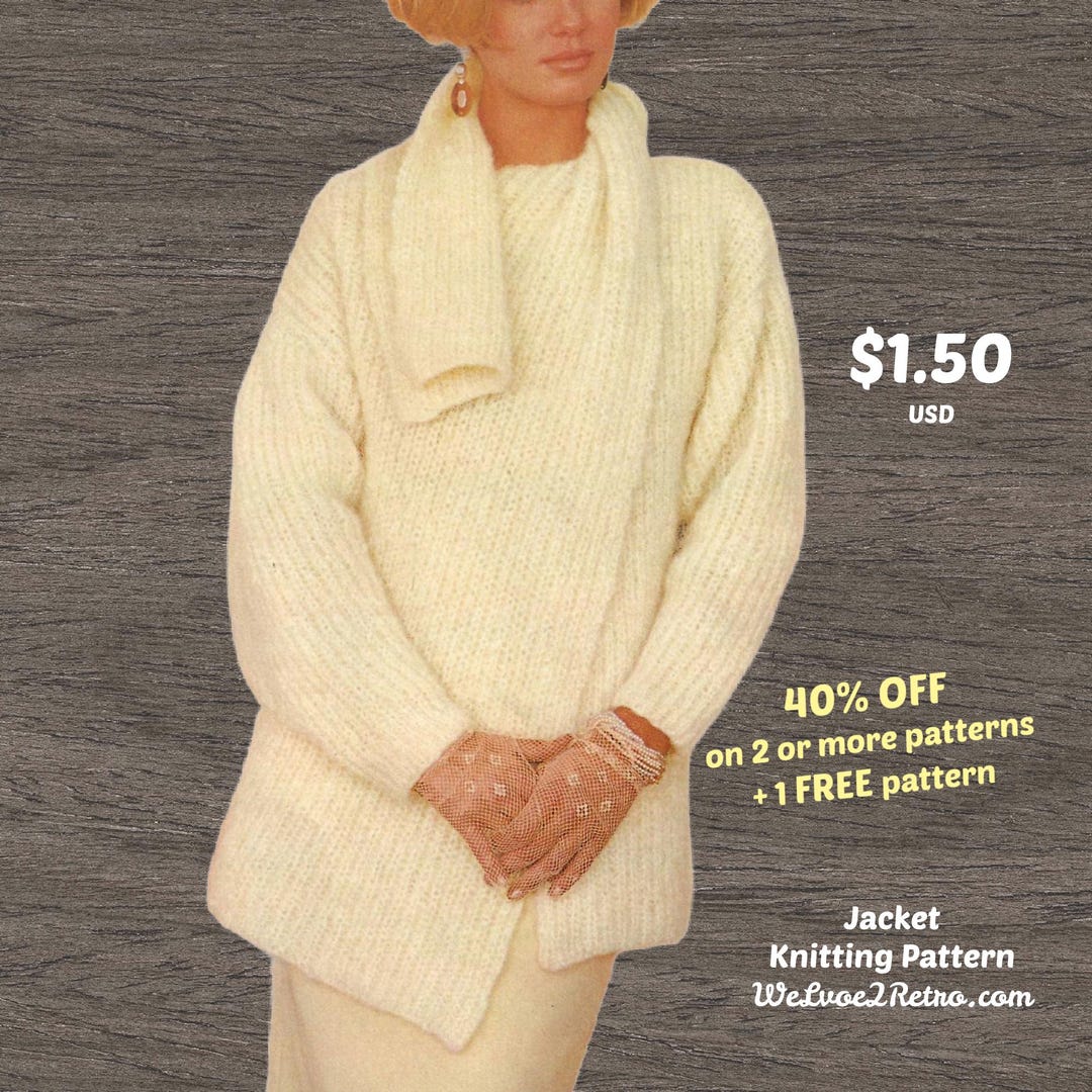 Women’s Jacket Knitting Pattern PDF – Easy Chunky Knit Layer for ...