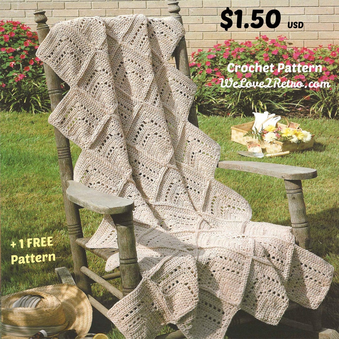 1050 Beautiful Blanket Crochet Pattern, Crochet Afghan, Crochet Blanket ...