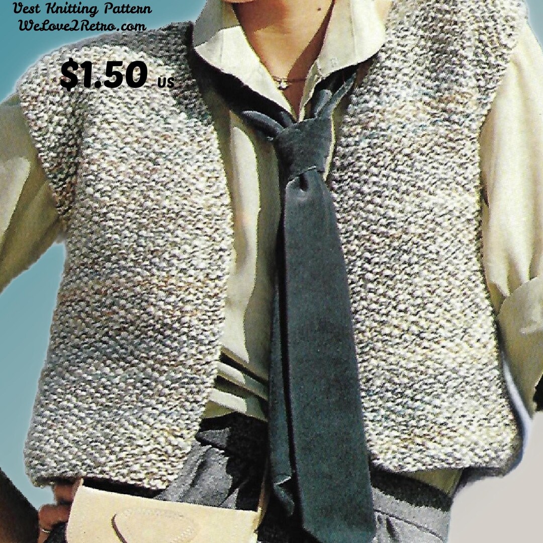 121 Women Easy Vest Knitting Pattern, Knit Vest Pattern, Handmade Knit ...