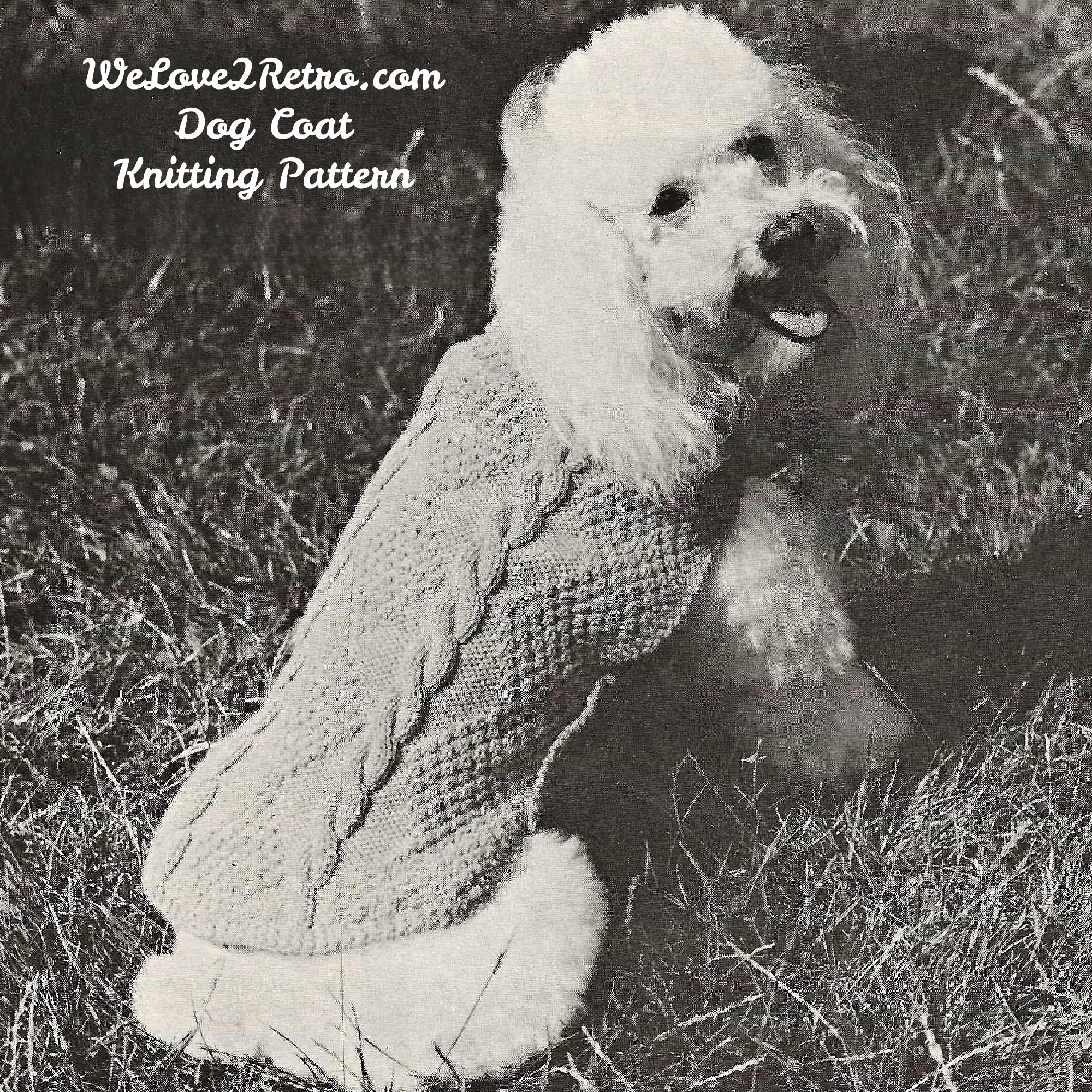 252 Vintage Poodle Coat Knitting Pattern, Easy Dog Coat Knitting ...