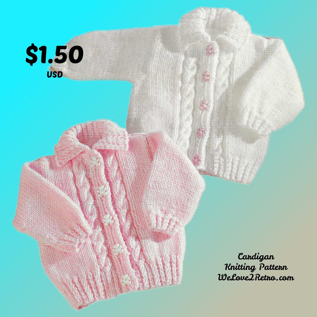 668 Sweet Baby Cardigan Knitting Patterns +1 FREE KNITTING PATTERN ...
