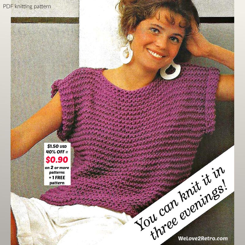 Cotton Knit Top Patterns - Etsy