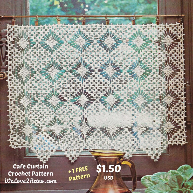 Crocheted Curtains - Etsy