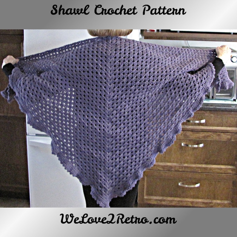 RETIREMENT-SALE*** Crochet Shawl Pattern PDF – Easy Boho Triangle Wrap ...