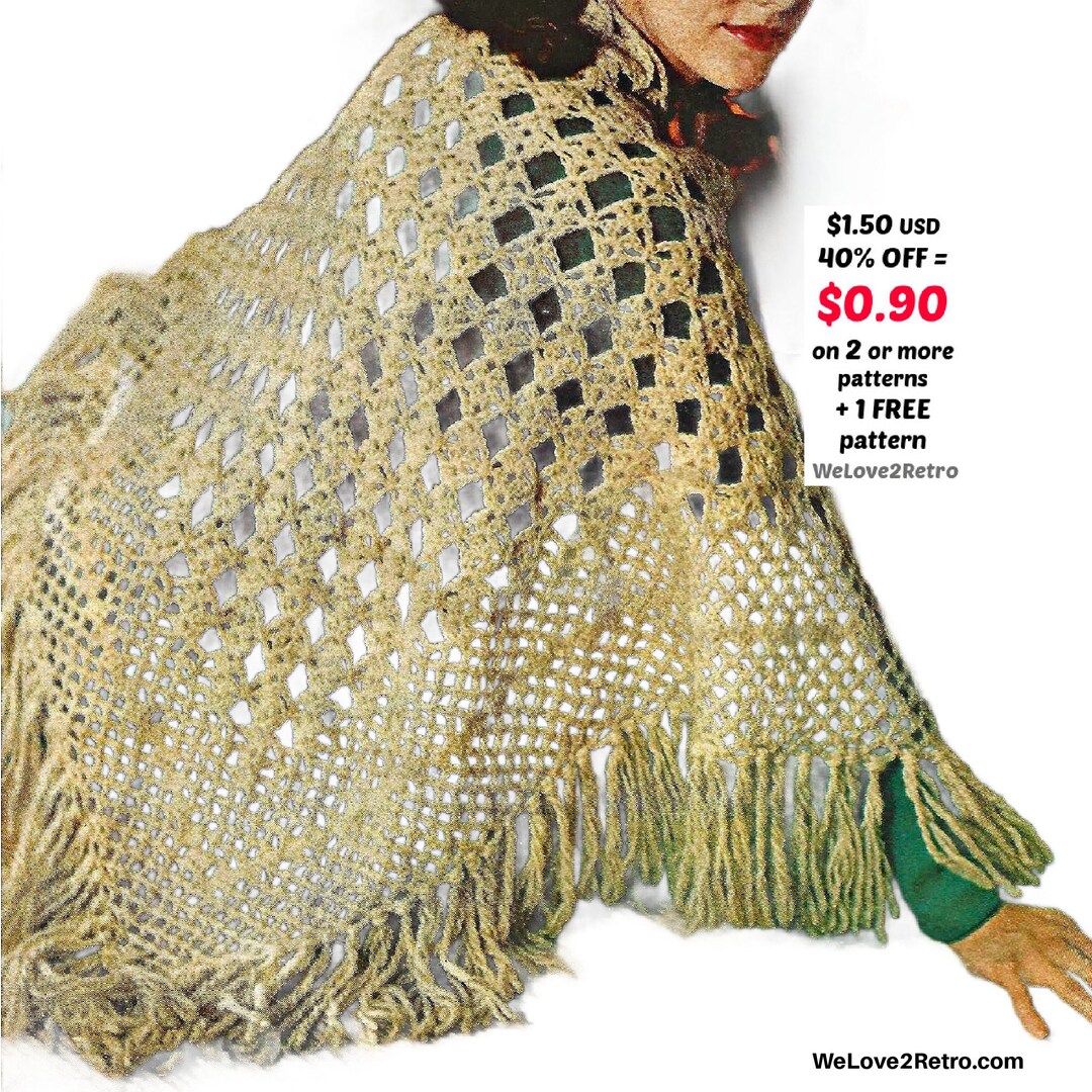 RETIREMENT-SALE*** Crochet Triangle Shawl Pattern PDF – Easy Lace Wrap ...