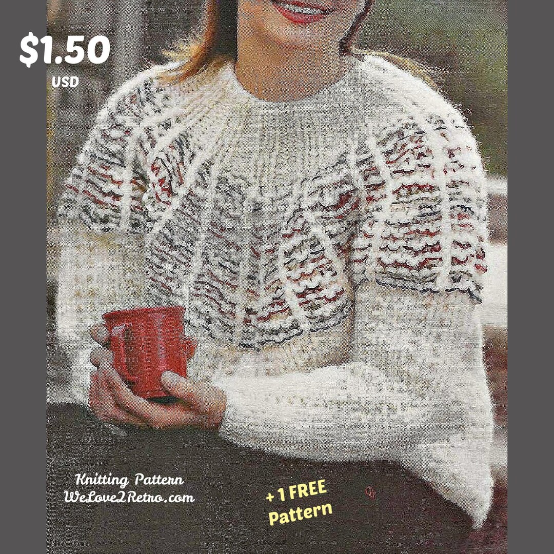 673 Cozy Sweater Knitting Pattern for Women +1 FREE PATTERN, Hand Knit ...