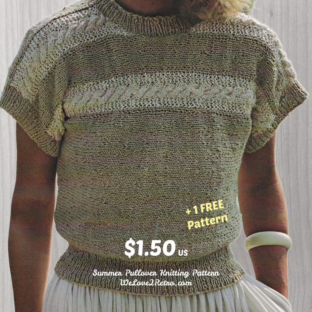 334 Timeless Summer Top Knitting Pattern for Women + 1 FREE KNITTING ...