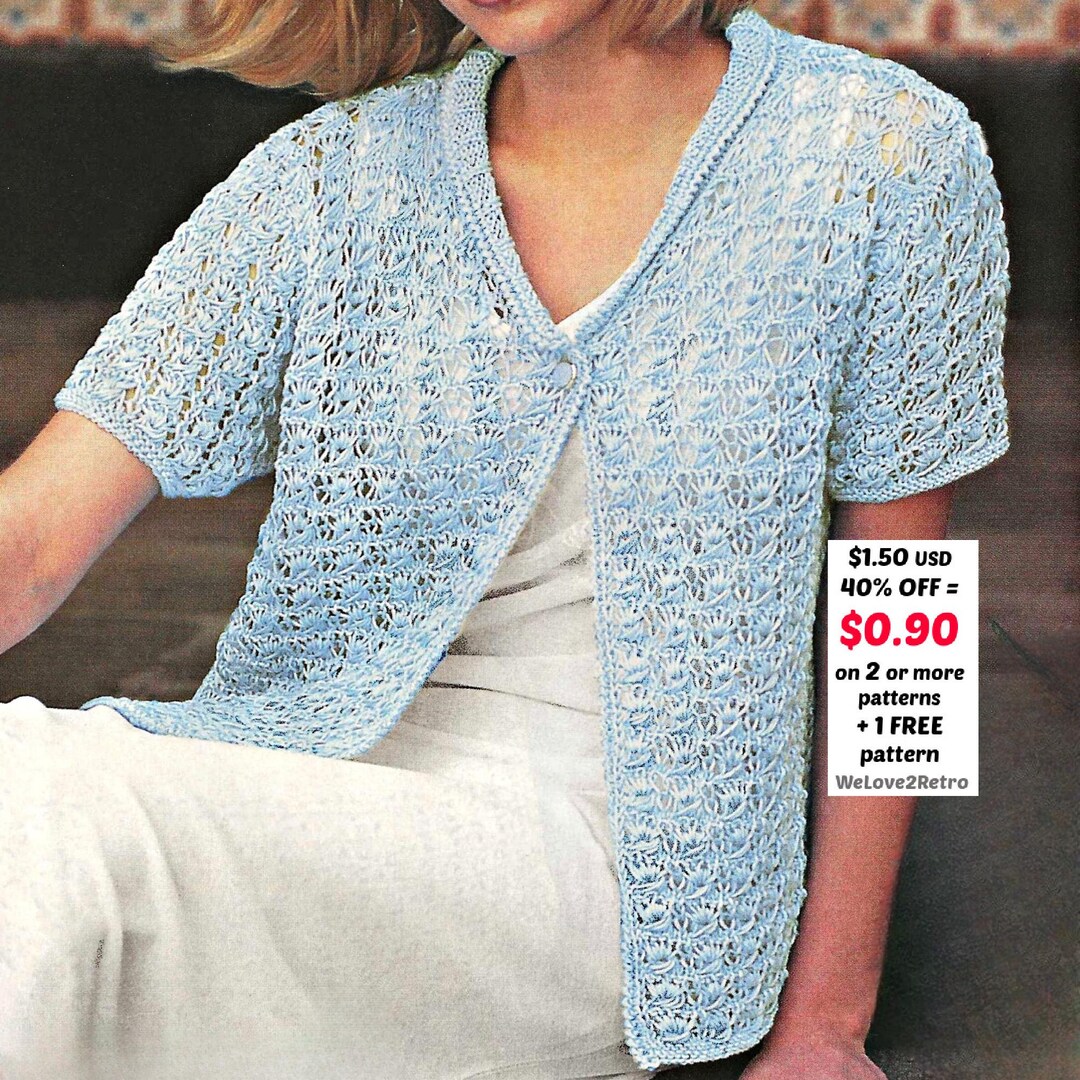 RETIREMENT-SALE*** Easy Knit Lace Cardigan Pattern PDF – Boho Oversized ...