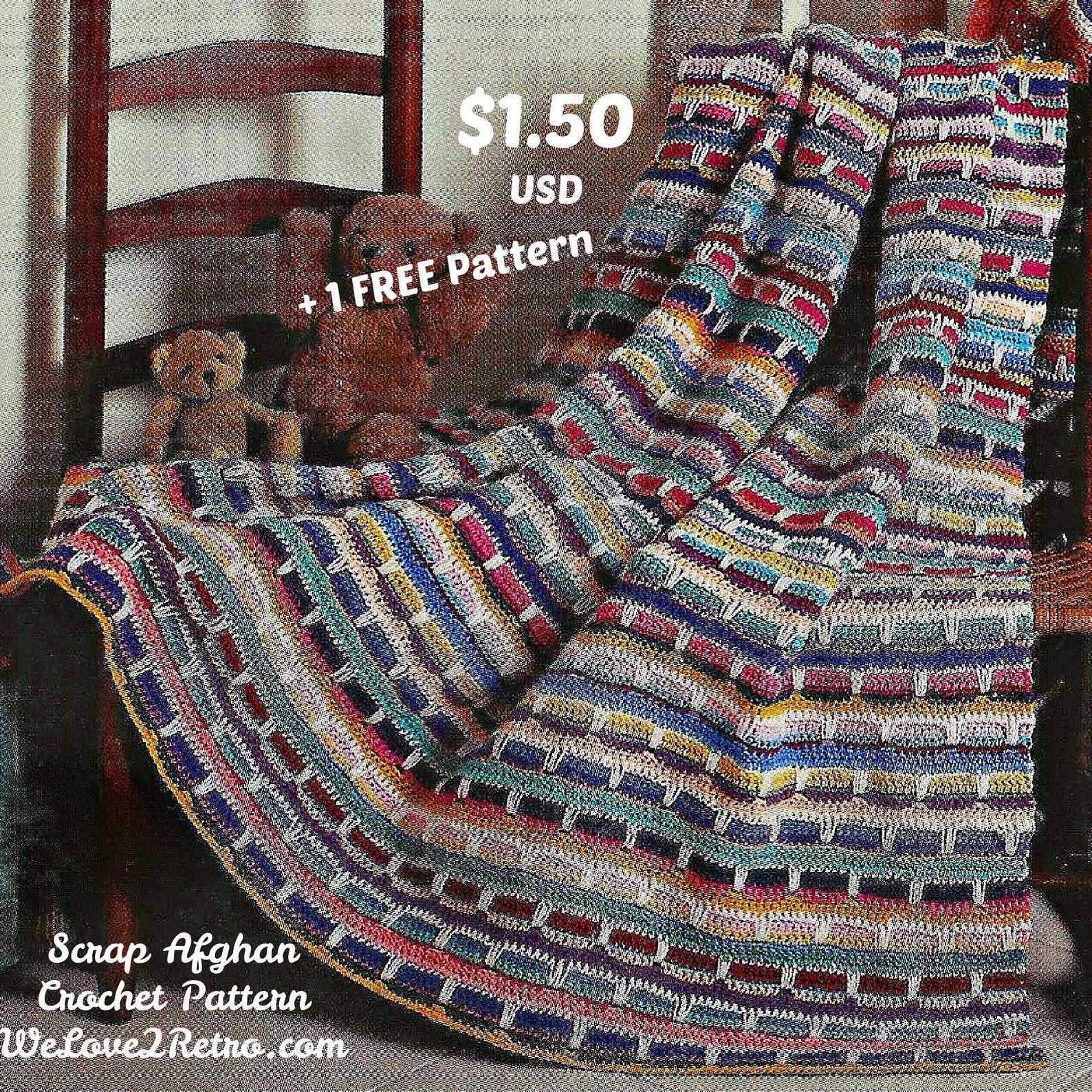 746 Scrap Yarn Afghan Crochet Patterns + ((1 FREE CROCHET PATTERN ...