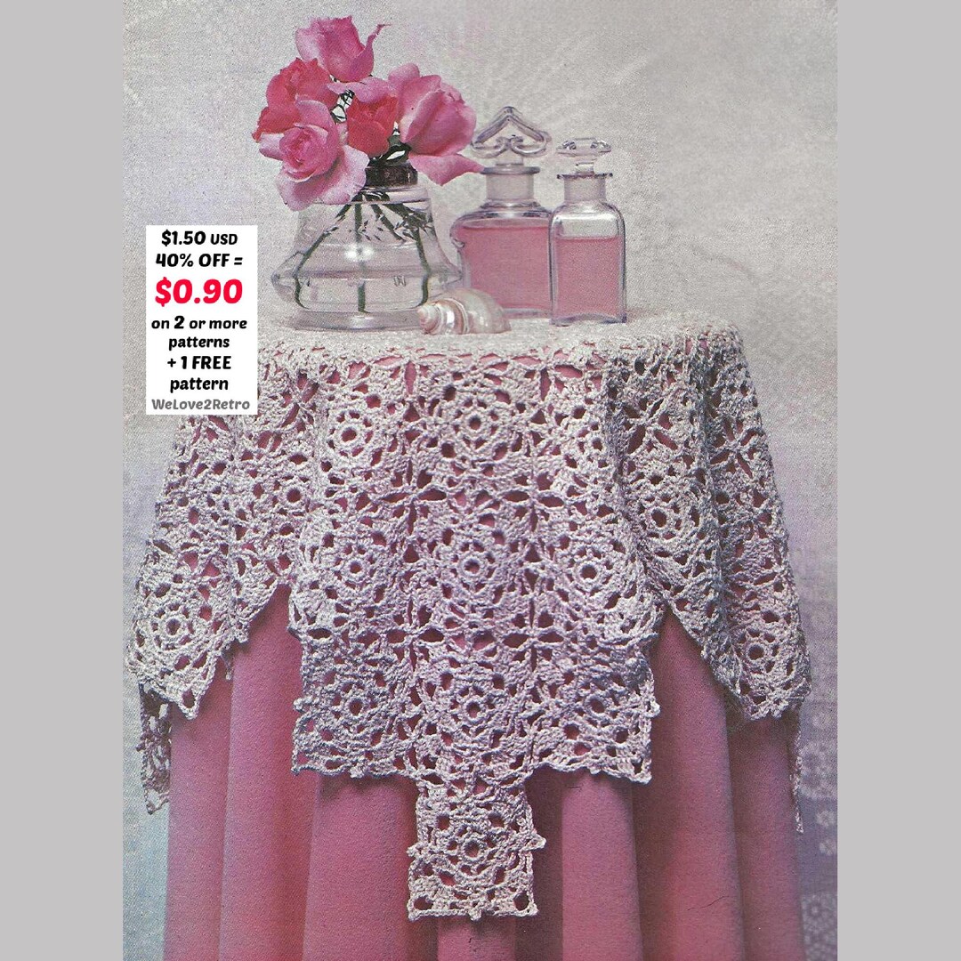 RETIREMENT-SALE*** Crochet Tablecloth Pattern PDF – Vintage Granny ...