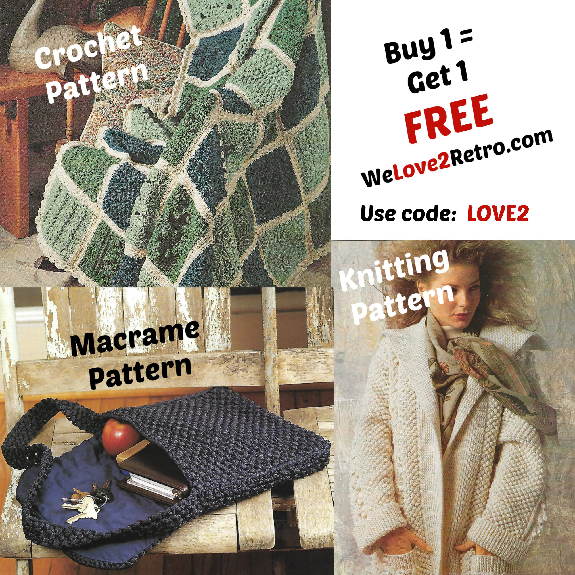 BUNDLE SPECIAL: 4 Knitting Patterns. Pullover Pattern, Sweater to Knit, Beginners Knitting ...