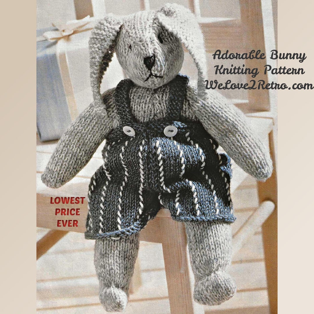 477 Adorable Bunny KNITTING PATTERN - Etsy
