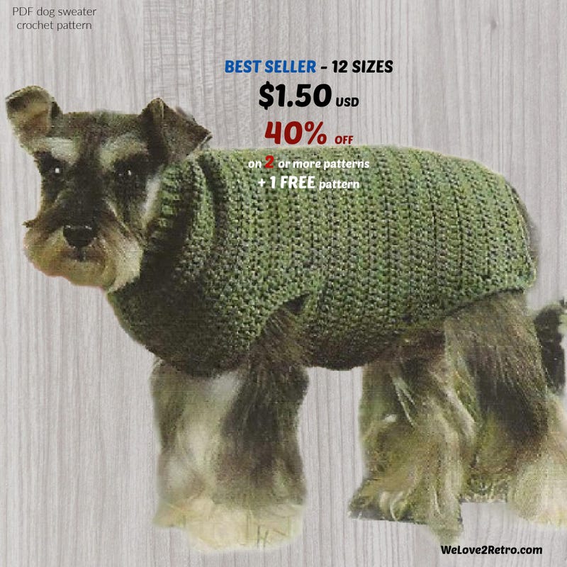 Crochet Pug Sweaters - Etsy UK