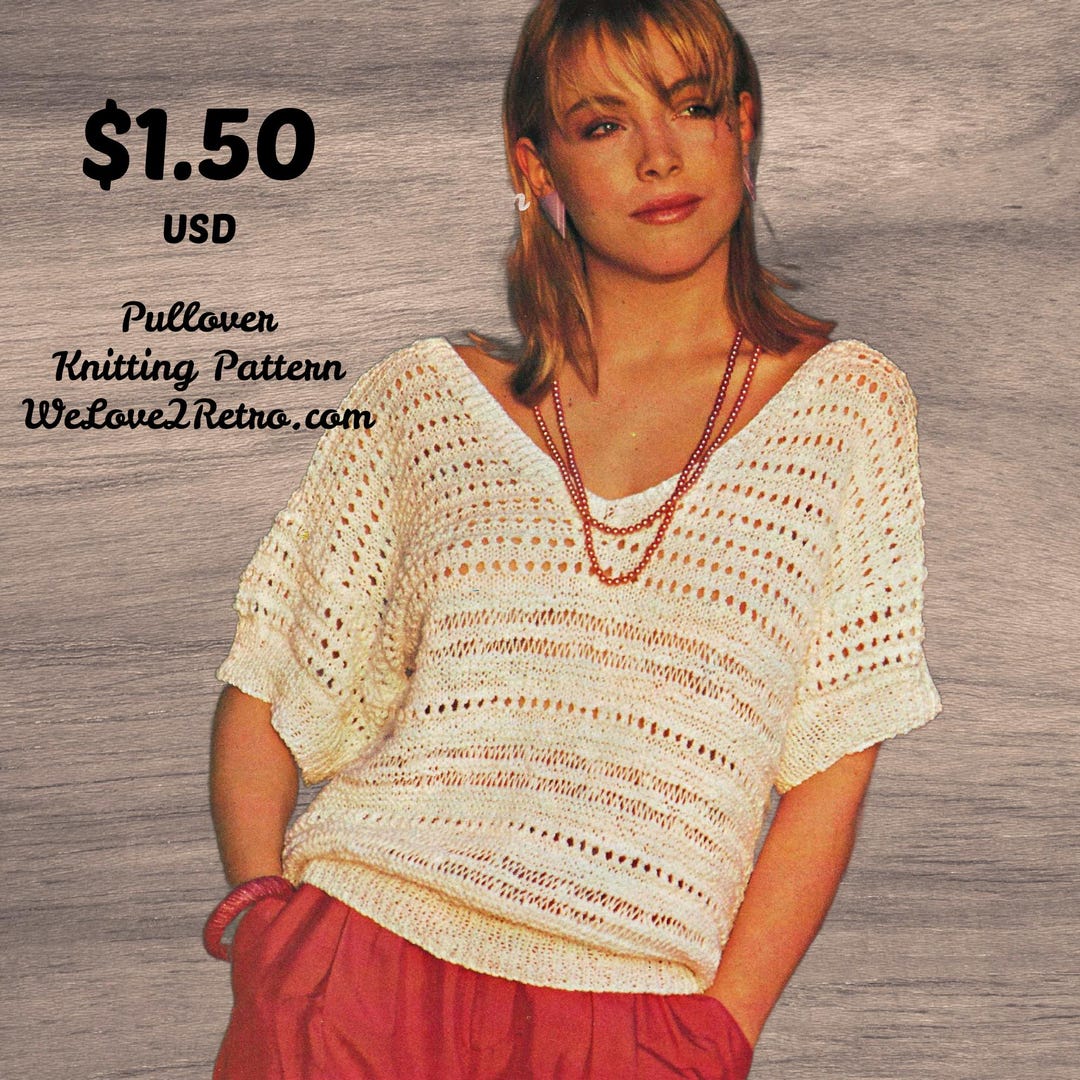 342 Summer Sweater Knitting Pattern +1 FREE PATTERN, Knit Sweater ...