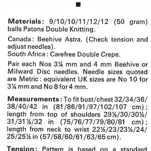 Easy Unisex Sweater Knitting Pattern - Knit Cozy Pullover Vintage ...