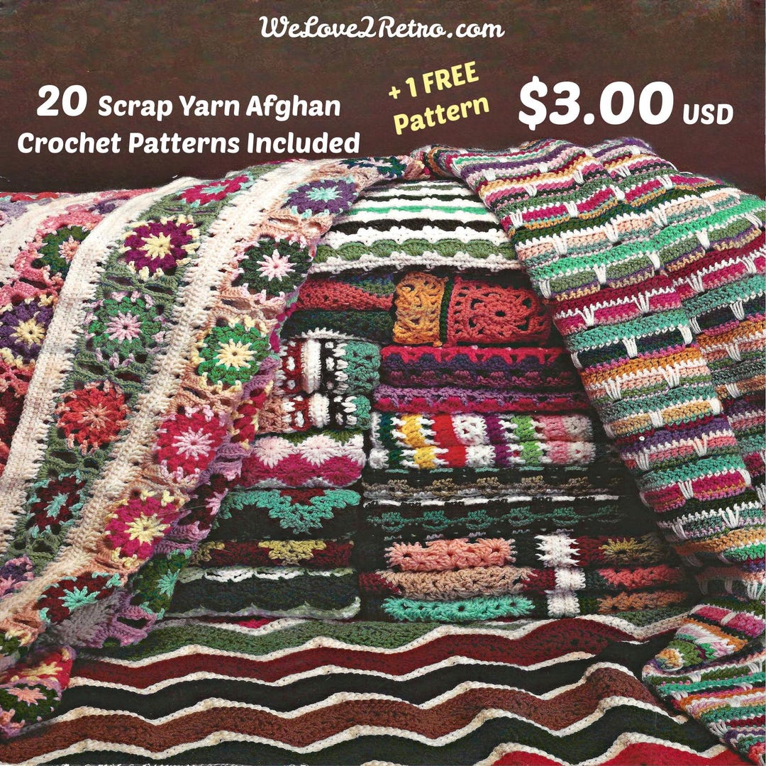 Use up your Scrap Yarn with these 4 Colorful Easy to Crochet Scrap ...