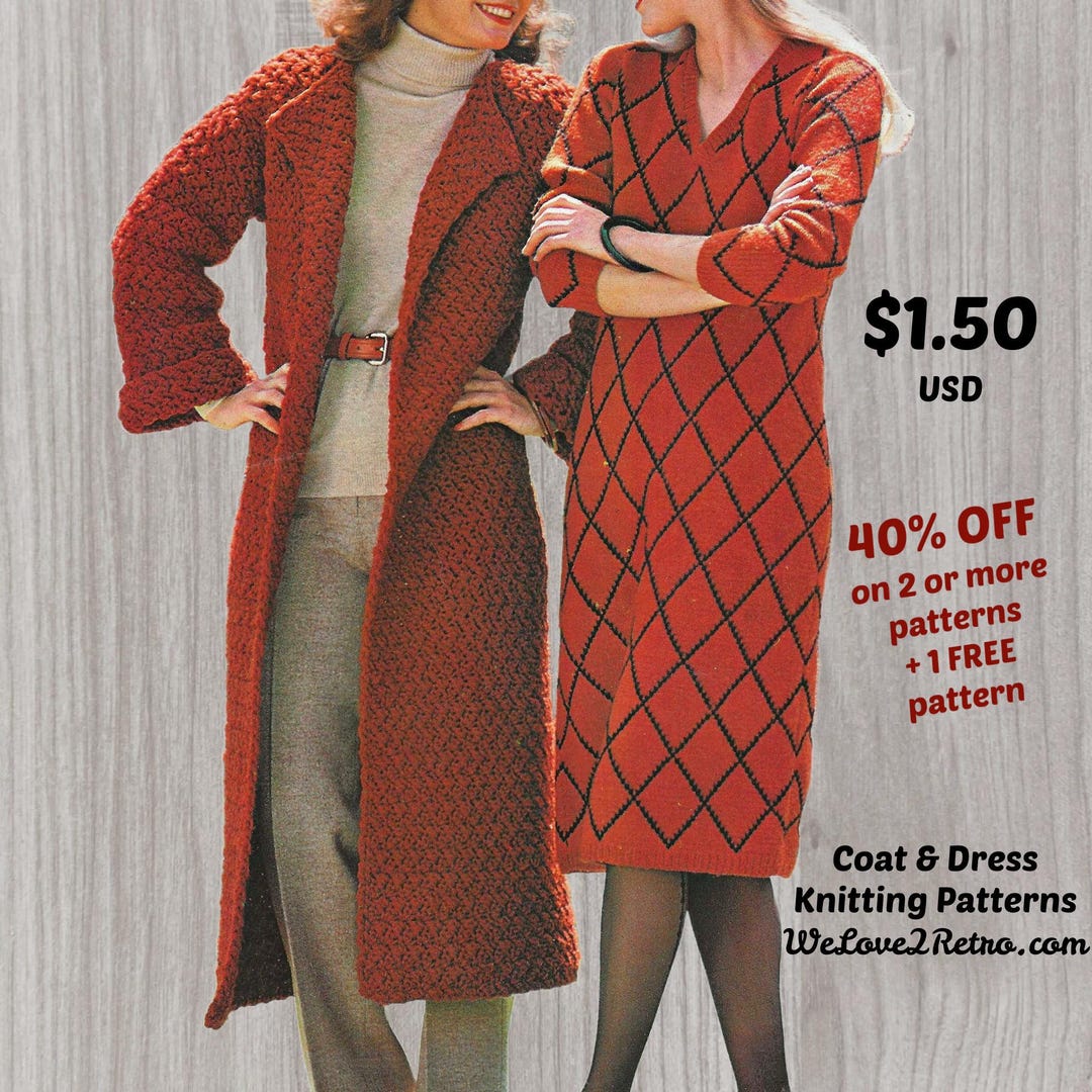 Boho Knit Coat Pattern: Vintage Wool Coatigan (PDF Pattern) - Etsy