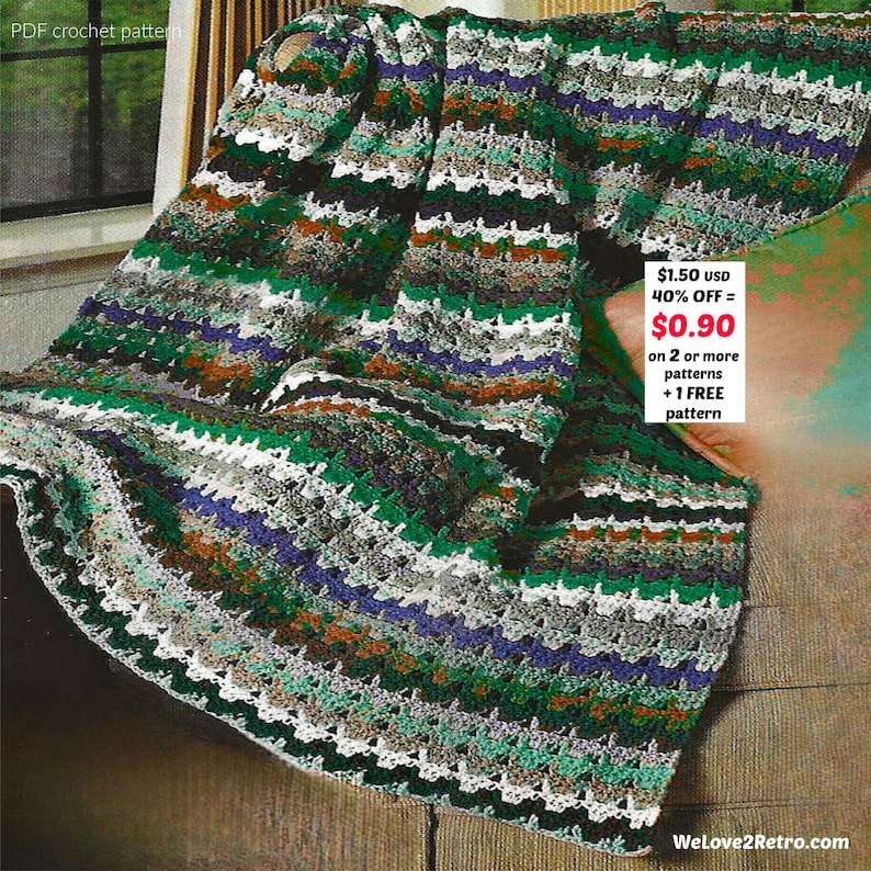 RETIREMENT-SALE*** Scrap Yarn Crochet Blanket Pattern – Easy Lapghan ...