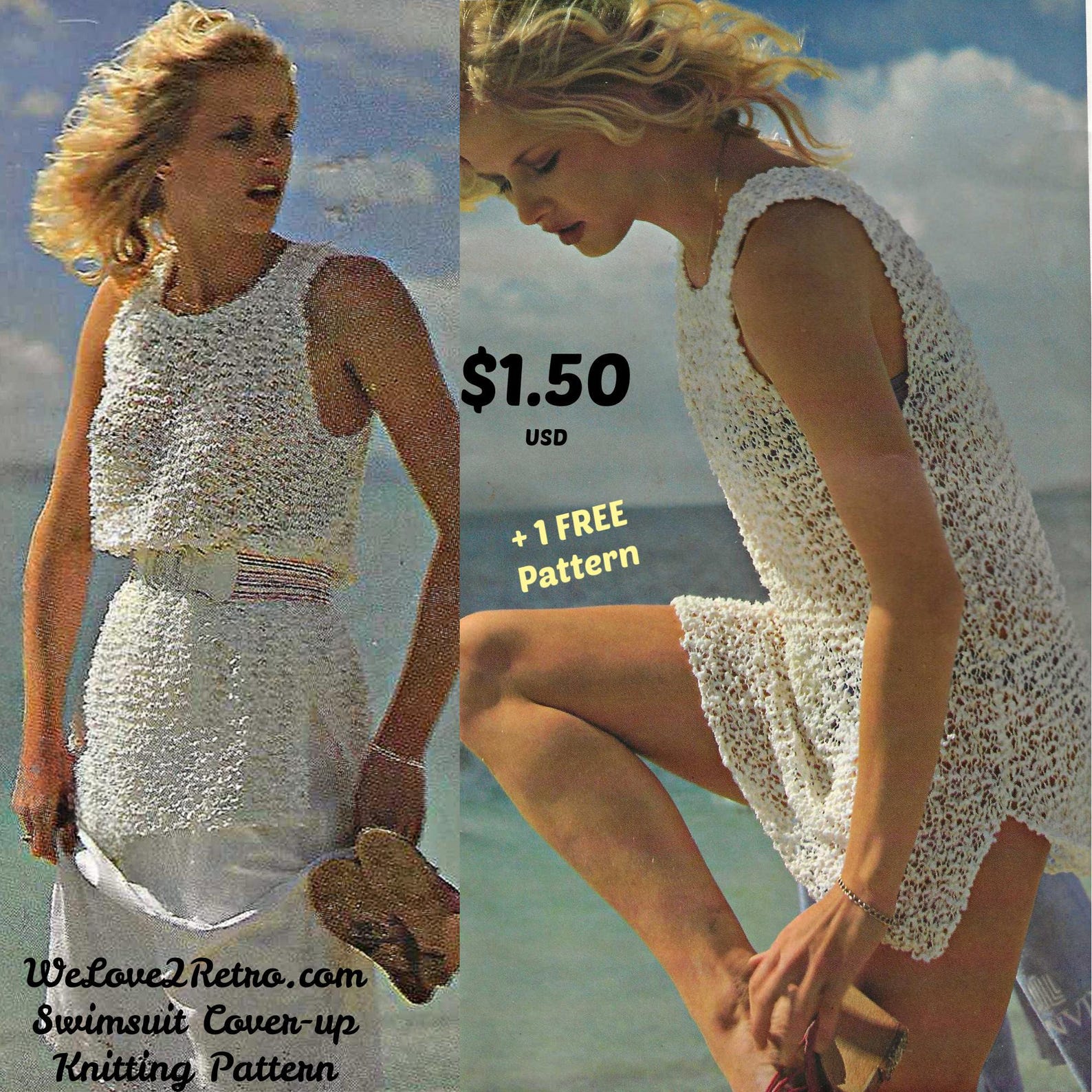 260 Cotton Swimsuit Cover-ups Knitting Pattern, Knit Sun Top, Knit ...