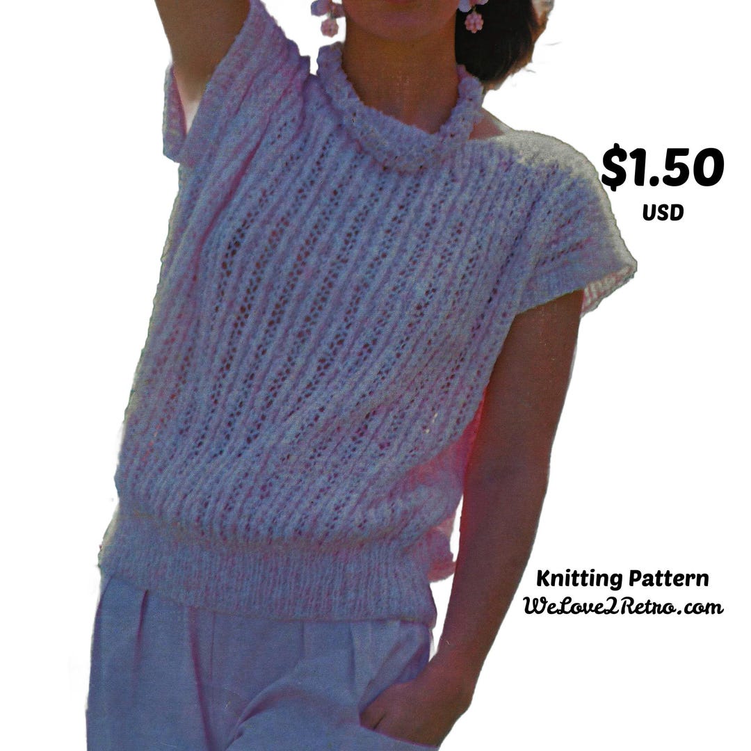764 Summer Top Knitting Pattern 1 FREE PATTERN, Easy Sun Top Knitting ...