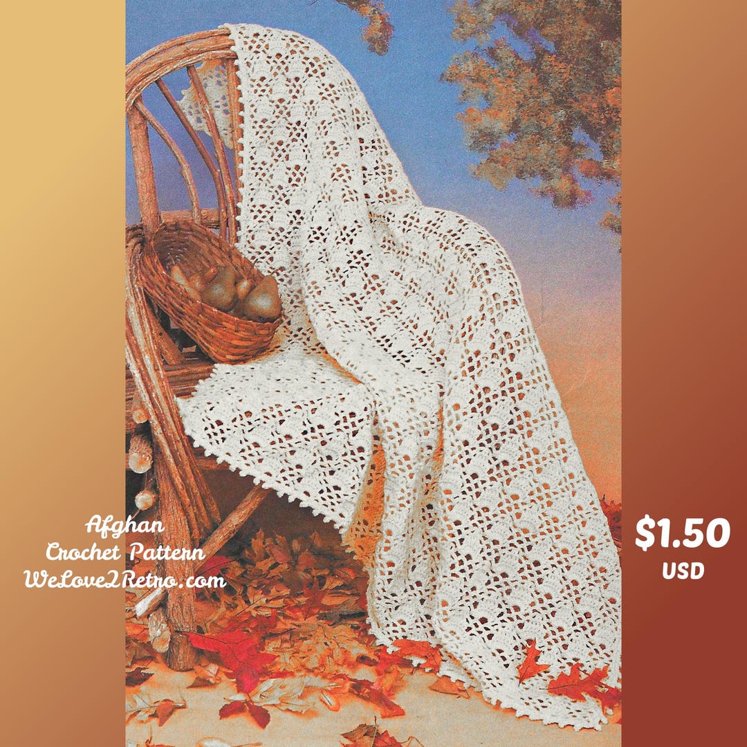 690 Beautiful Lacy Afghan Crochet Pattern +1 FREE PATTERN, Granny ...
