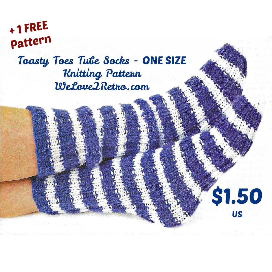 523 Easy Tube Socks Knitting Pattern + 1 FREE KNITTING PATTERN, Handmade Socks, Knitting Socks ...