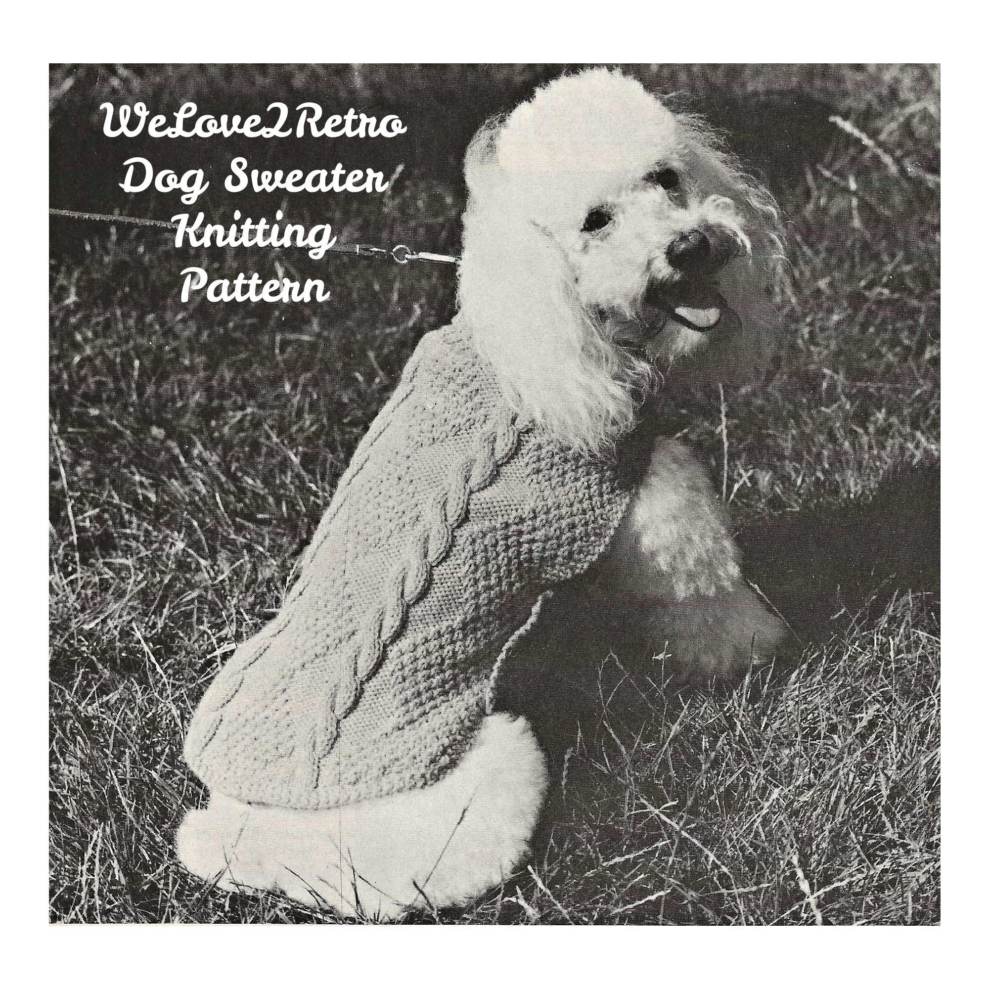 252 Vintage Poodle Coat Knitting Pattern, Easy Dog Coat Knitting ...