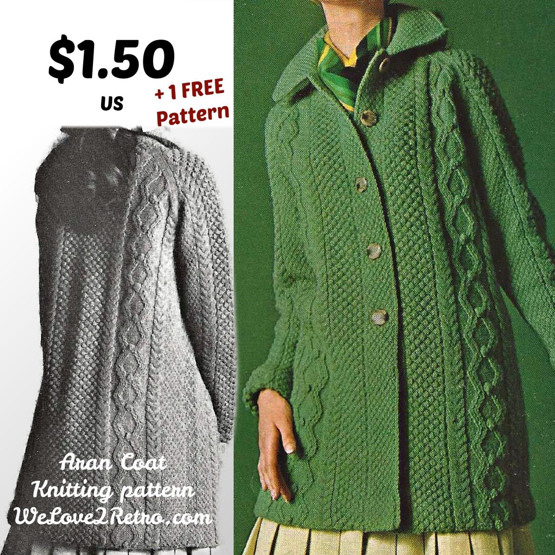 439 Timeless Women's Coat Knitting Pattern + FREE KNITTING PATTERN ...