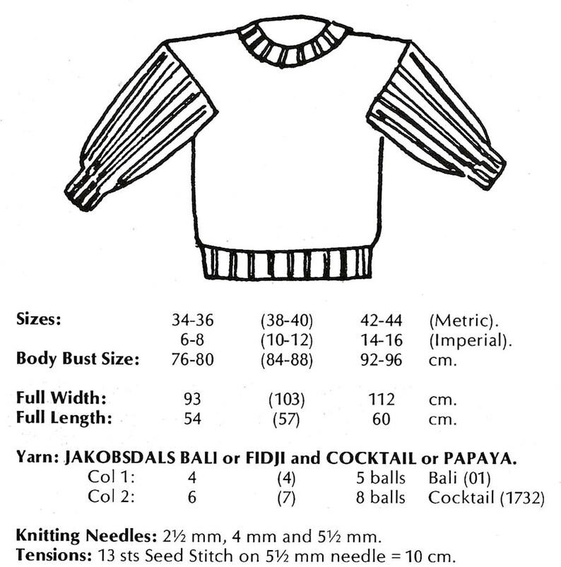 Summer Sweater Knitting Pattern PDF – Vintage Cotton Knit Top – Easy ...
