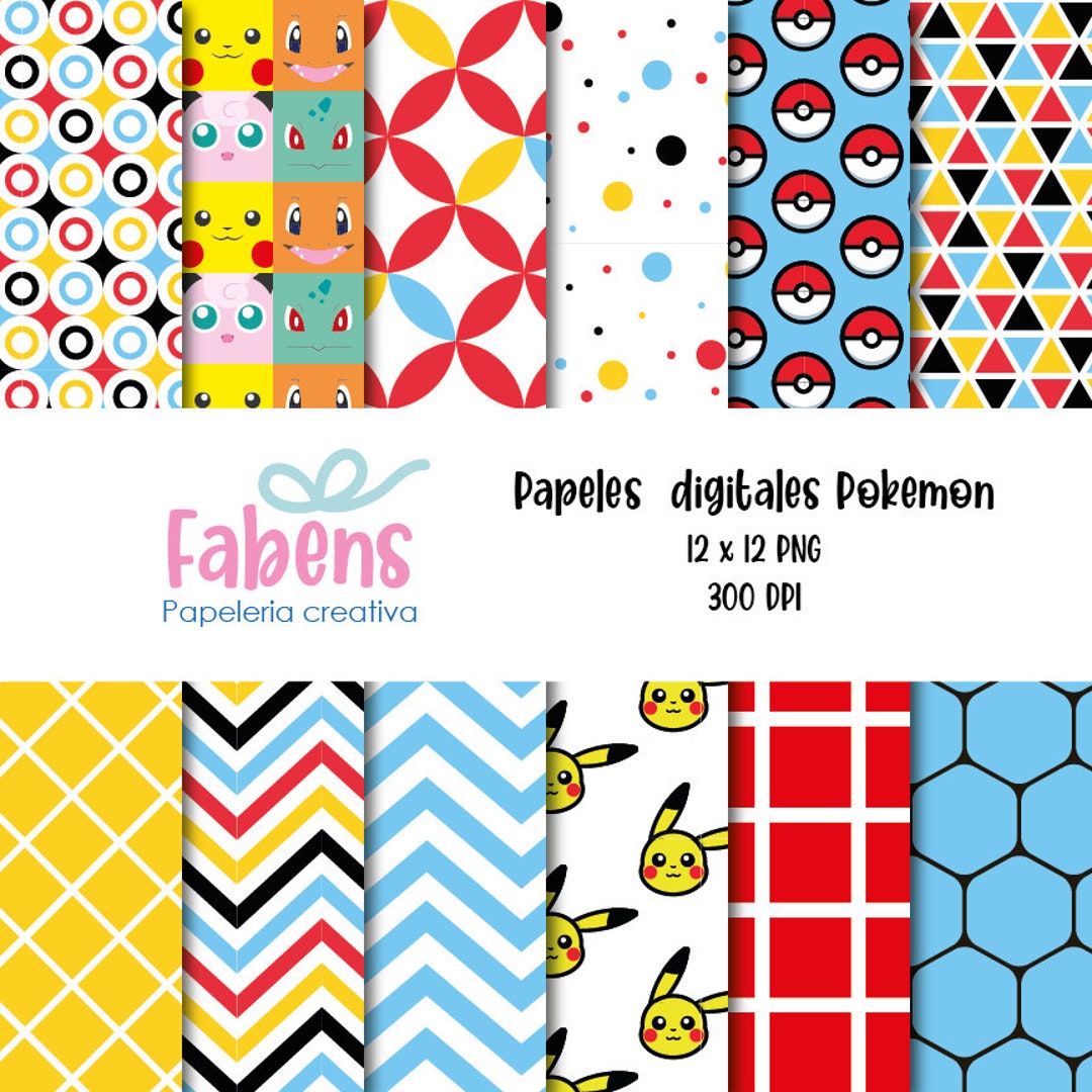 Pokemon / Digital Paper / Pokemon Digital Paper / Birthday / Background ...