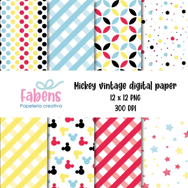 Mickey Digital Paper - Etsy