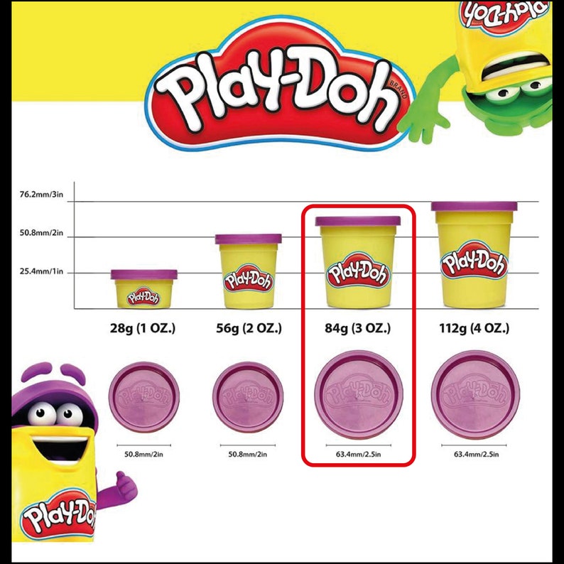Play Doh Box / Play Doh Template / Favor Box / Play Doh Label ...