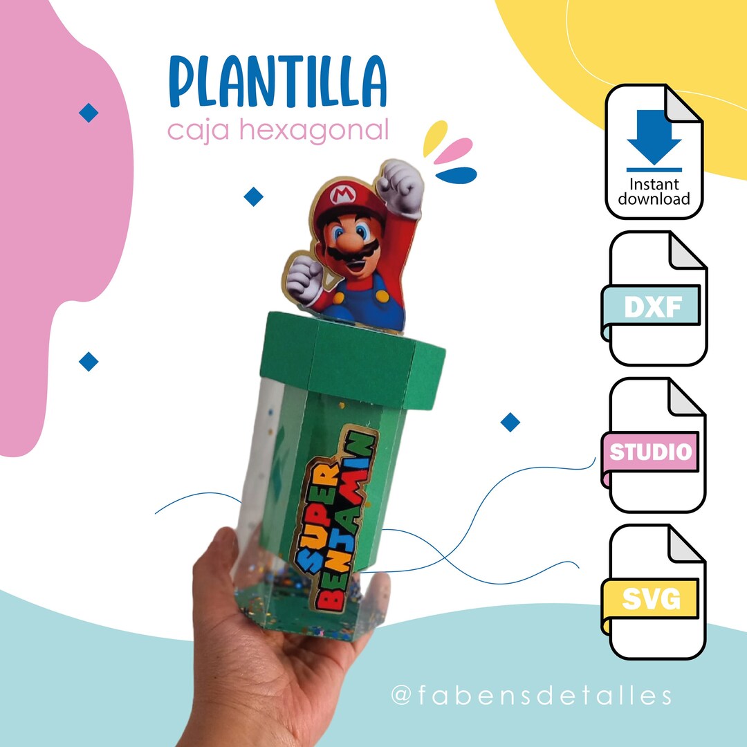 Hexagonal Box Template / Acetate Box Template / Favor Box Template ...