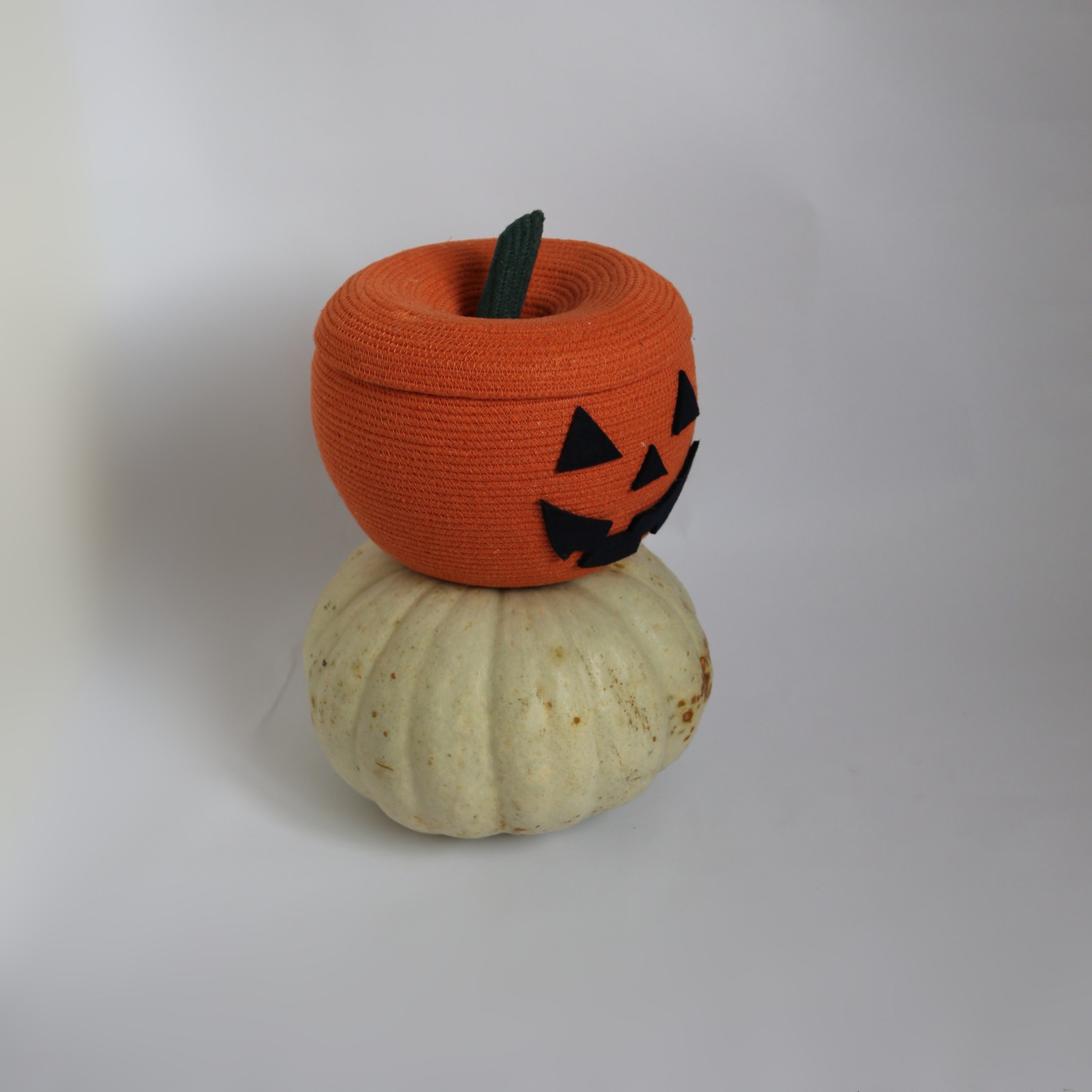 Halloween Candy Basket Cotton Rope Pumpkin Basket for - Etsy