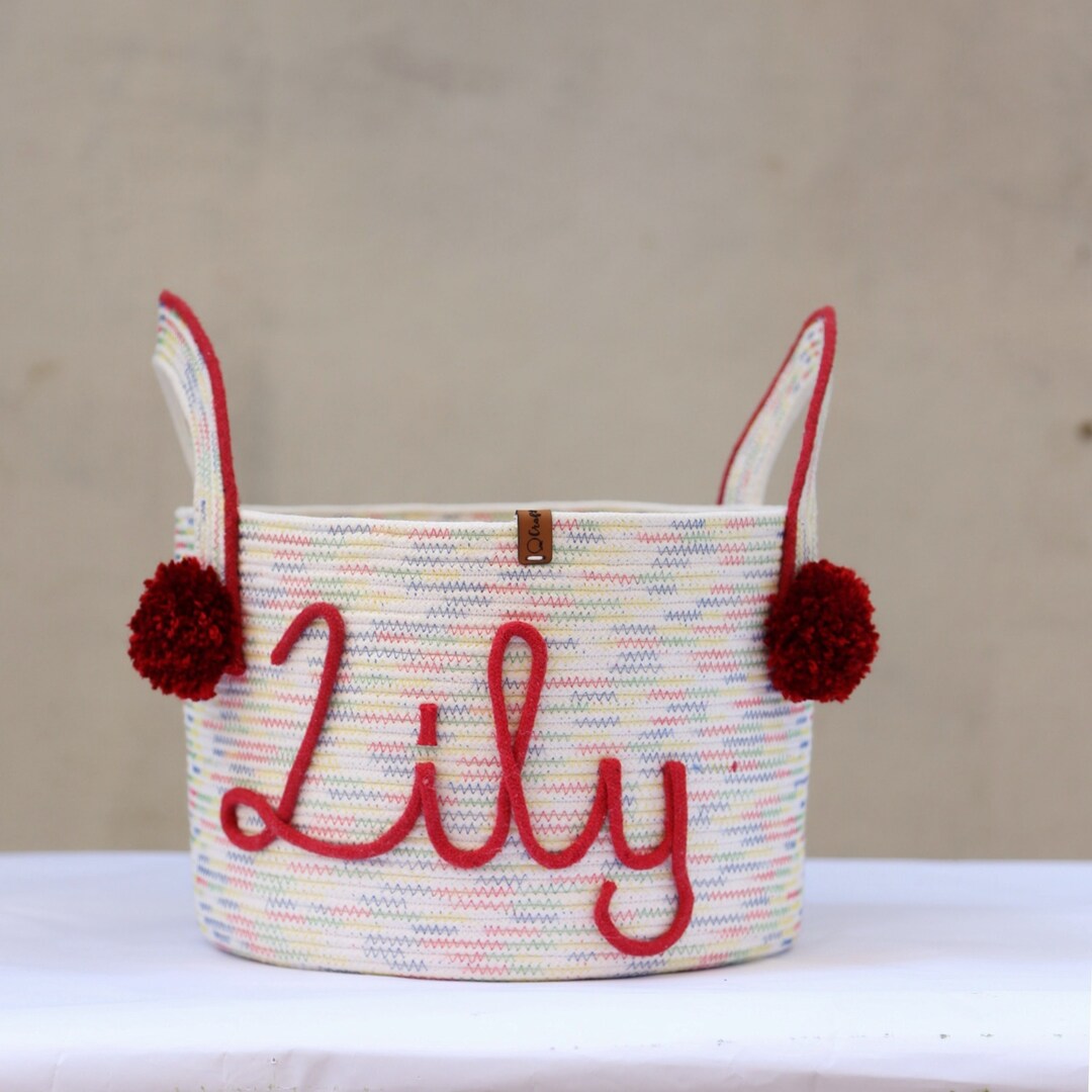 Customized Cotton Rope Basket, Custom Name Toy Storage, Harvest Gift ...