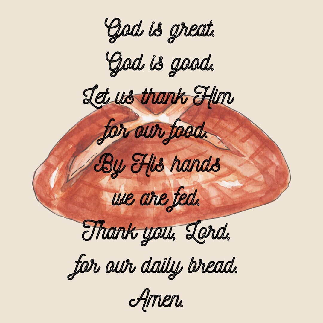 Digital Download, Child's Mealtime Prayer, Daily Bread - Etsy
