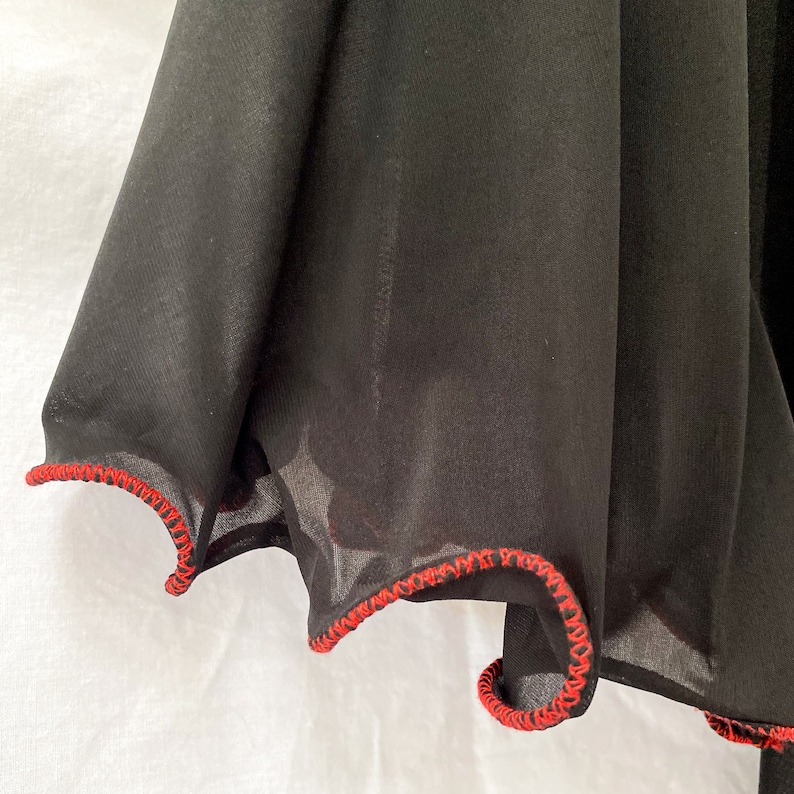 Hand Made Black Mesh Dress / See-through Long Flounce Sleeve Dress ...