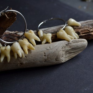 Gothic Teeth Earrings, Dangling Human Tooth, Handmade Molars, Oddities ...