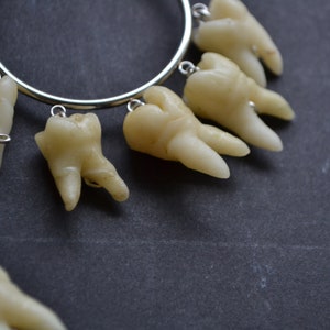Gothic Teeth Earrings, Dangling Human Tooth, Handmade Molars, Oddities ...