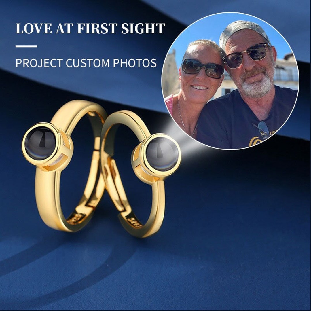 Custom Photo Projection Ring, Projection Ring Photo, Best Friend Gift ...