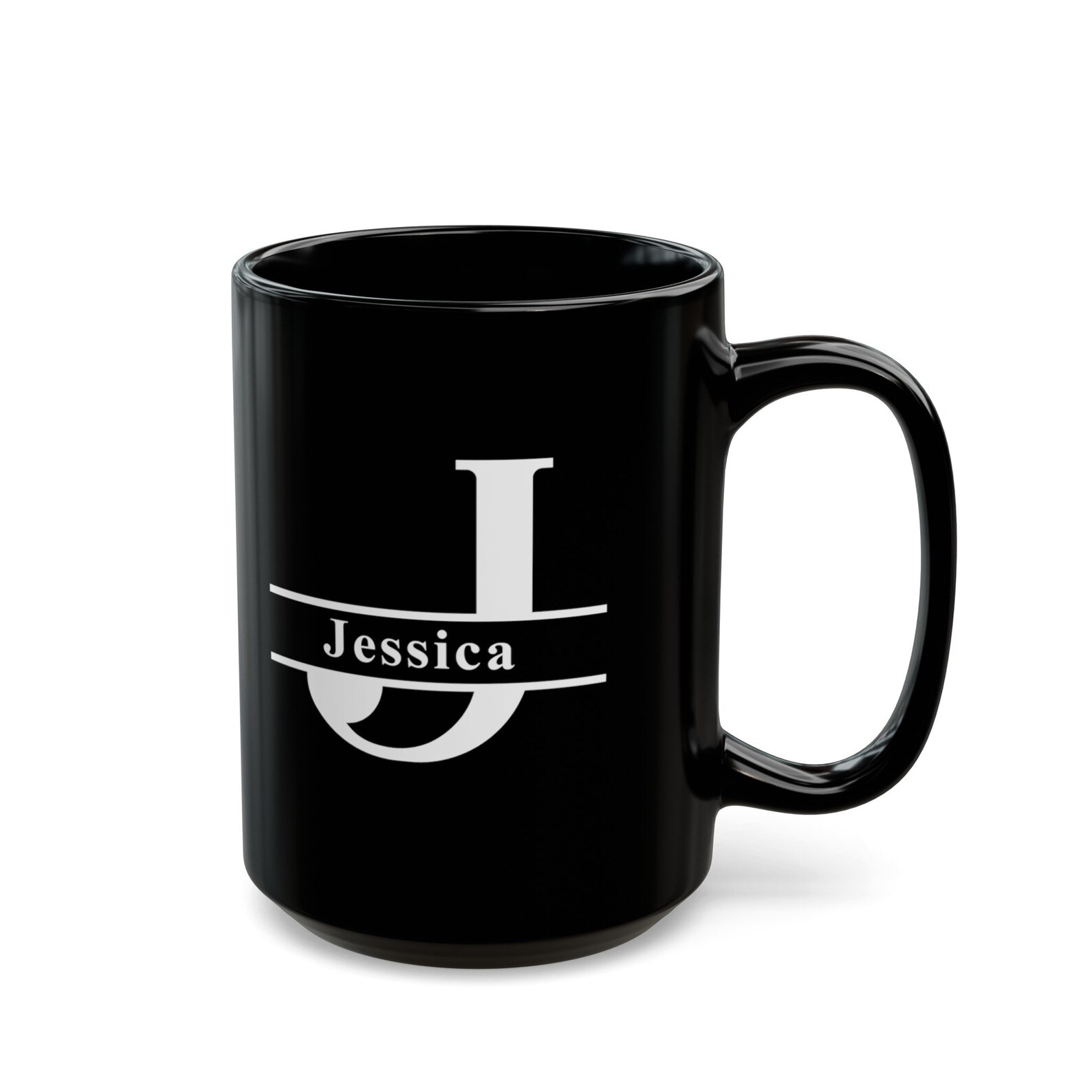 Personalized Coffee Mug, Custom Name All-black Coffee Cup, Bridesmaid ...