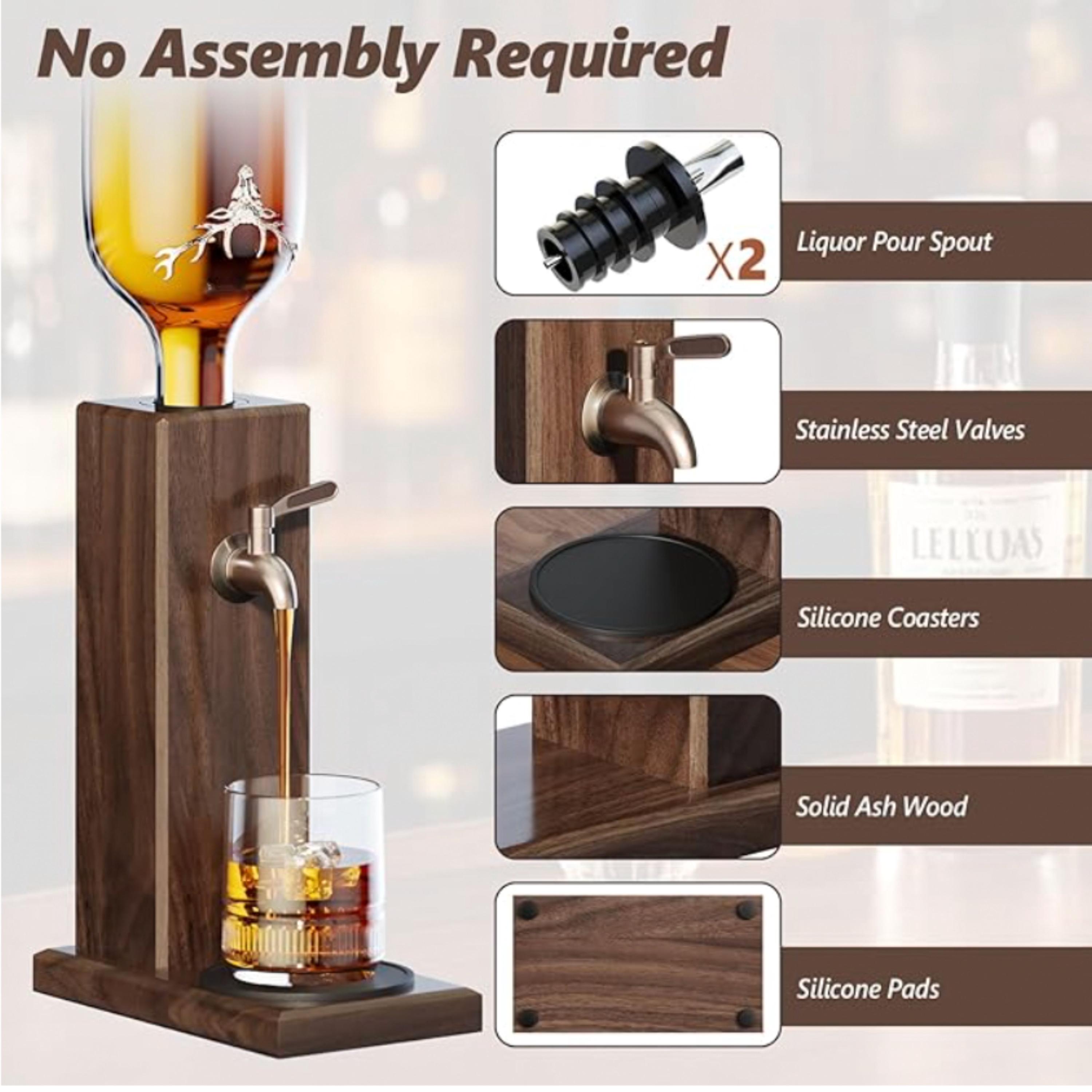Personalized Wooden Liquor Dispenser, Custom Whiskey & Bourbon Tap ...