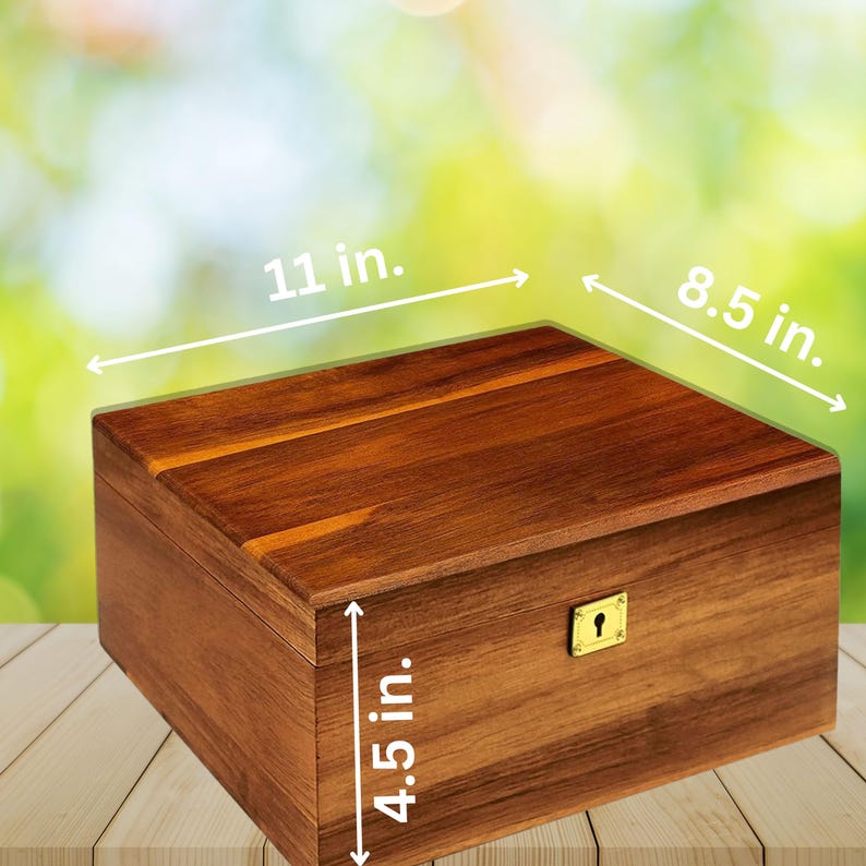 Personalized Wood Storage Box With Keys, Custom Engraved Wedding ...