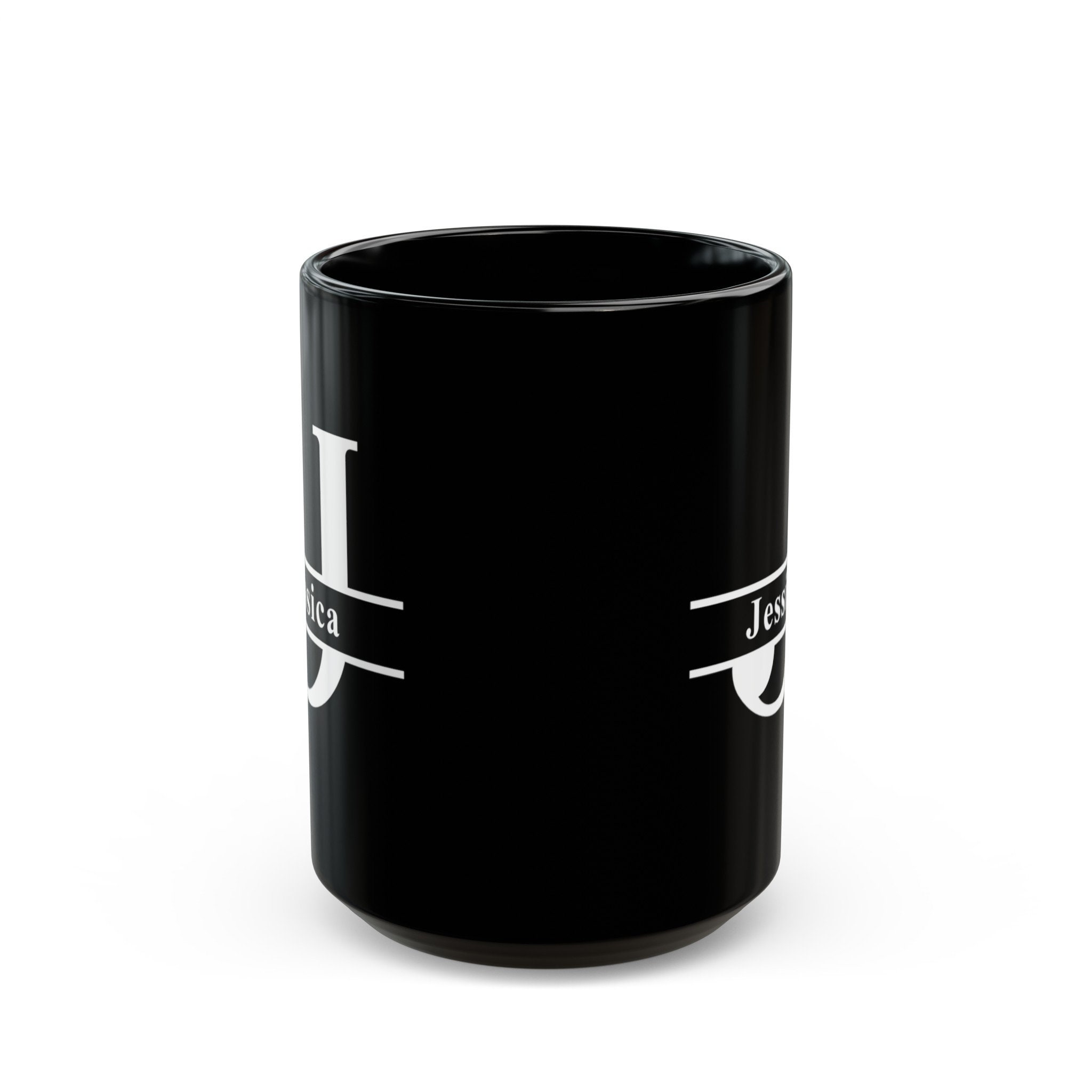 Personalized Coffee Mug, Custom Name All-black Coffee Cup, Bridesmaid ...