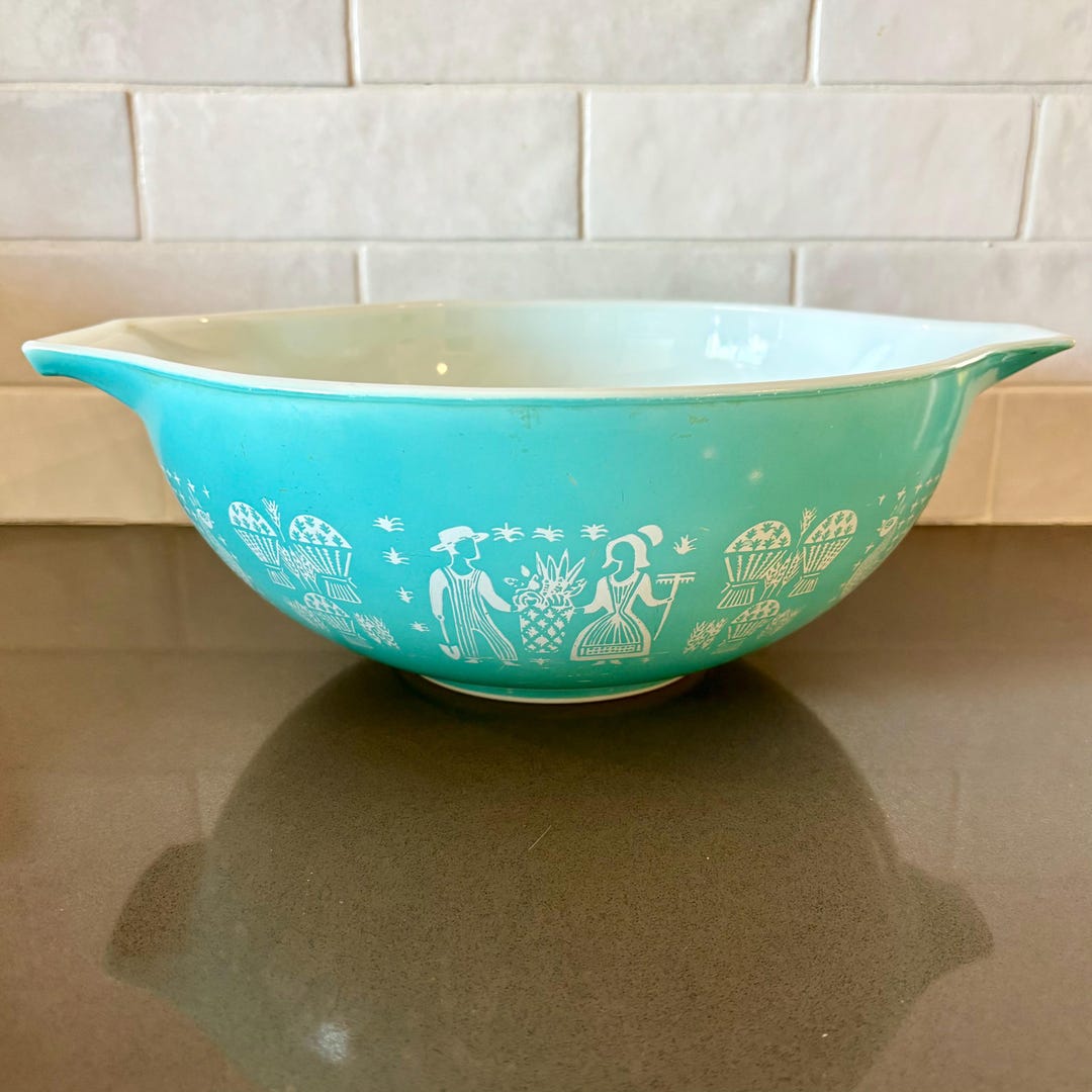1960s Pyrex 444 Bowl Turquoise Butterprint - Etsy