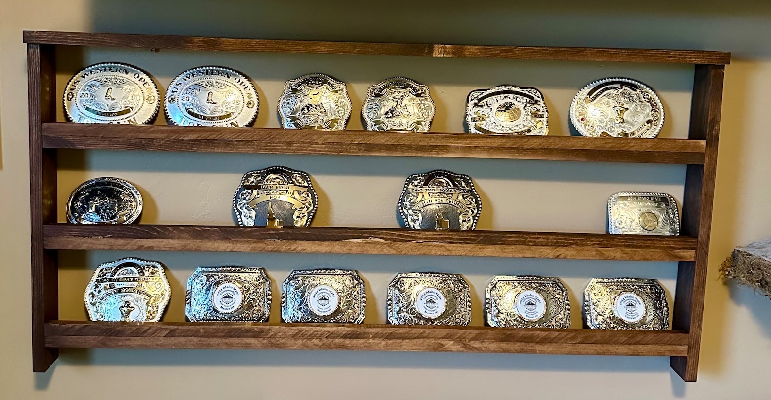 18 Belt Buckle Display Shelf/rack 17.5 Tall X 35 Wide X 2.5 Deep - Etsy