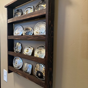 12 Vertical Belt Buckle Display Shelf - 33.5 X 18.25 X 2.5 Faux ...