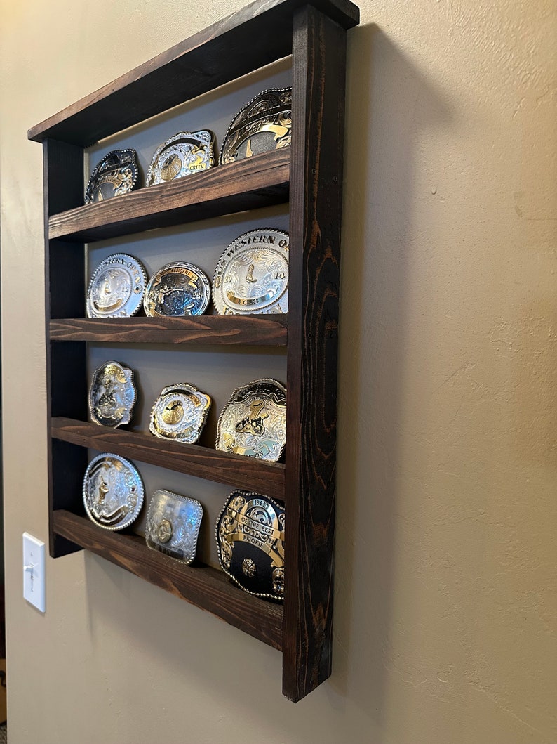 12 Vertical Belt Buckle Display Shelf - 33.5 X 18.25 X 2.5 Faux ...